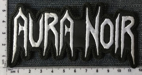 AURA NOIR - LOGO SHAPED EMBROIDERED PATCH | black-wings