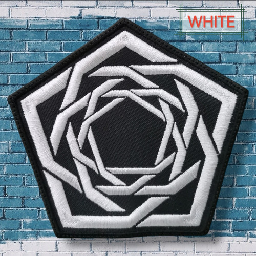 CARPENTER BRUT - Symbol ( red - White) EMBROIDERED PATCH | black-wings
