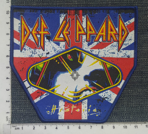 DEF LEPPARD - HYSTERIA FLAG WOVEN PATCH | black-wings