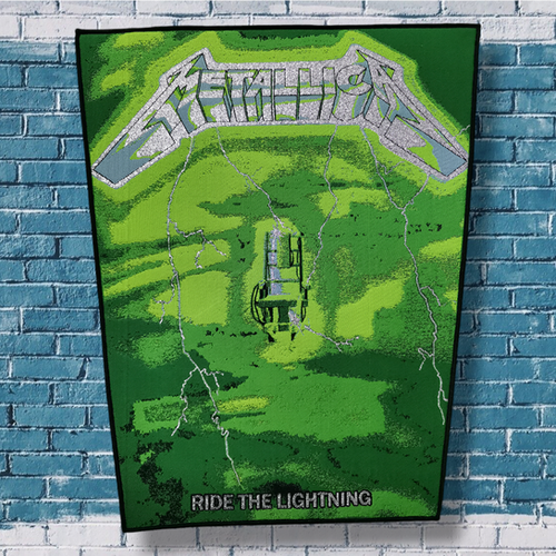 METALLICA - Ride The lightning (Green) WOVEN BACK PATCH | black-wings