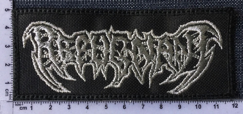 REPUGNANT - White Logo EMBROIDERED PATCH | black-wings