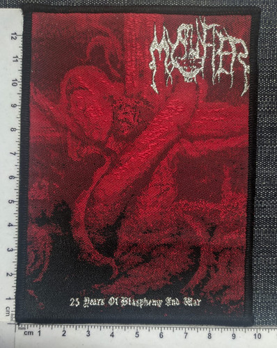 MYSTIFIER - 25 YEARS OF BLASPHEMY AND WAR WOVEN PATCH | black-wings