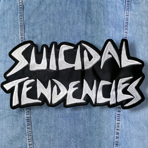 SUICIDAL TENDENCIES - Logo (White-Red) EMBROIDERED BACK PATCH | black-wings