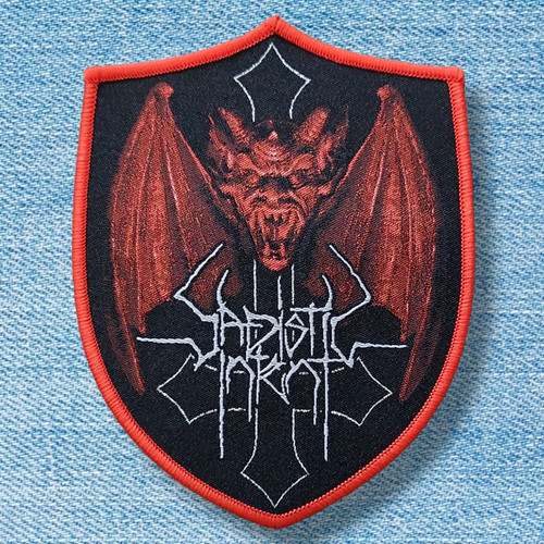 SADISTIC INTENT - Demon shield WOVEN PATCH | black-wings