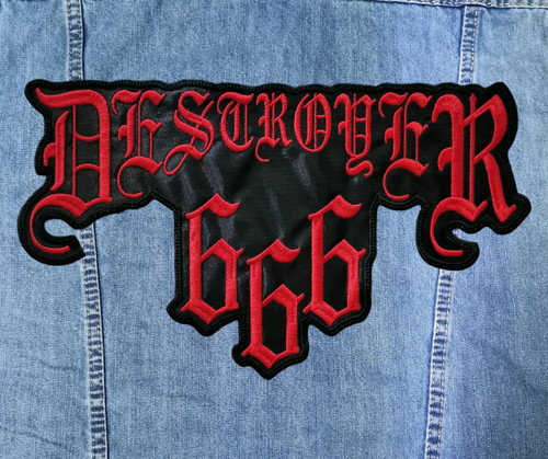 DESTROYER 666 - Logo BACK PATCH | black-wings