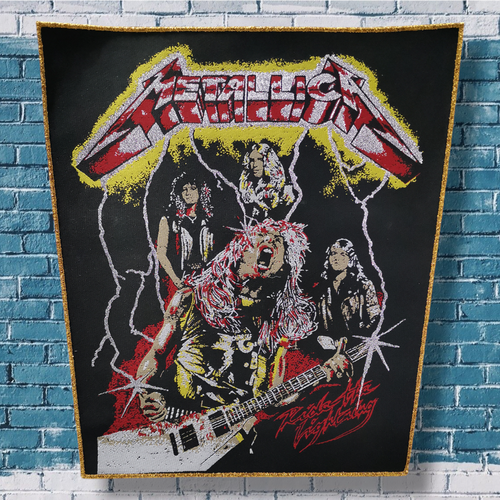 METALLICA - Ride The Lightning (band) WOVEN BACK PATCH | black-wings