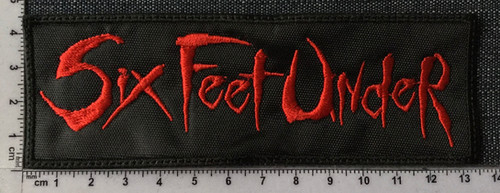 SIX FEET UNDER - LOGO EMBROIDERED PATCH | black-wings