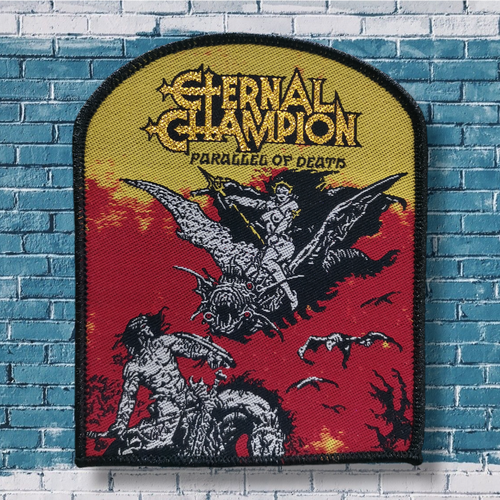 ETERNAL CHAMPION - Parallel of Death (shield) WOVEN PATCH | black-wings