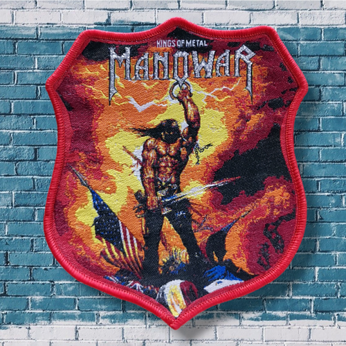 MANOWAR - Kings of Metal WOVEN PATCH | black-wings