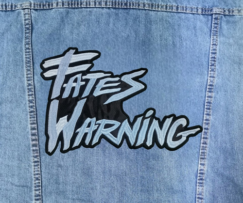 FATES WARNING - BLUE LOGO EMBROIDERED BACK PATCH | black-wings