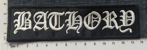BATHORY - Logo (rectangle) EMBROIDERED Patch | black-wings