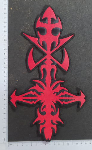 HYPOCRISY - CROSS LOGO EMBROIDERED BACKPATCH | black-wings