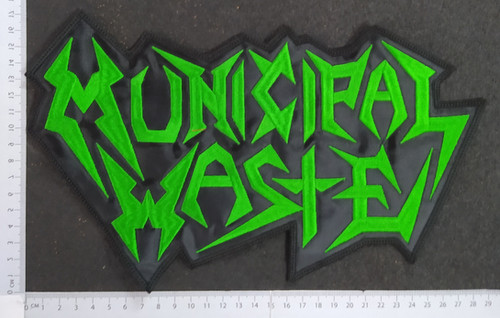 MUNICIPAL WASTE - LOGO EMBROIDERED BACK PATCH | black-wings