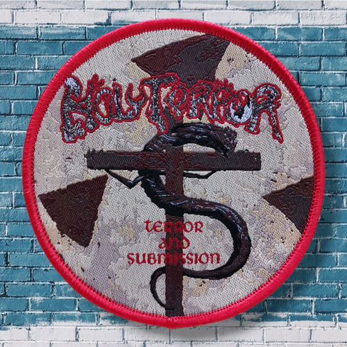 HOLY TERROR - Terror and Sumission WOVEN PATCH | black-wings