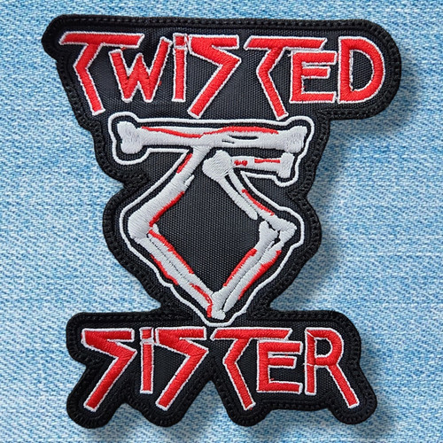 TWISTED SISTER - Logo + Symbol EMBROIDERED PATCH | black-wings