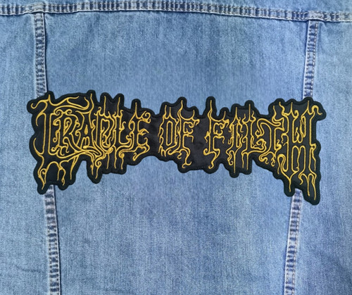 CRADLE OF FILTH - Logo EMBROIDERED Back Patch | black-wings