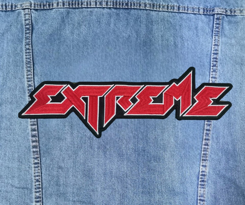 EXTREME - Logo EMBROIDERED BACK PATCH | black-wings