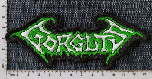 GORGUTS - Logo (shaped-not shaped) EMBROIDERED PATCH | black-wings