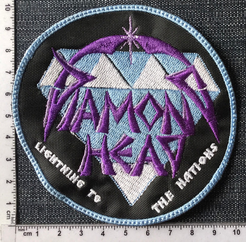 DIAMOND HEAD - Lightning to... EMBROIDERED PATCH | black-wings