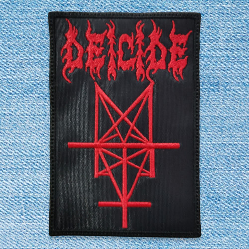 DEICIDE - Logo (trifixion) EMBROIDERED PATCH | black-wings
