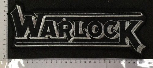 WARLOCK - LOGO EMBROIDERED BACK PATCH | black-wings