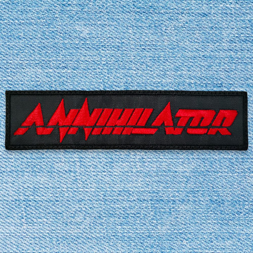 ANNIHILATOR - Logo (red) Embroidered Patch | black-wings