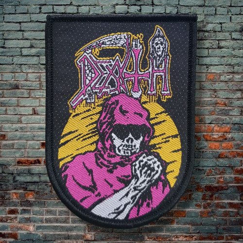 DEATH - Leprosy (shield) WOVEN PATCH | black-wings