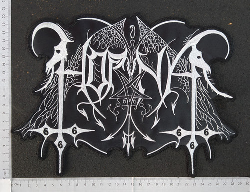 HORNA - LOGO EMBROIDERED Back Patch | black-wings