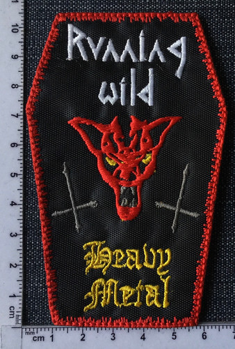 RUNNING WILD - Heavy Metal EMBROIDERED PATCH | black-wings