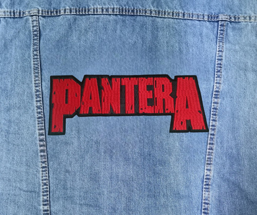 PANTERA - RED LOGO EMBROIDERED BACK PATCH | black-wings