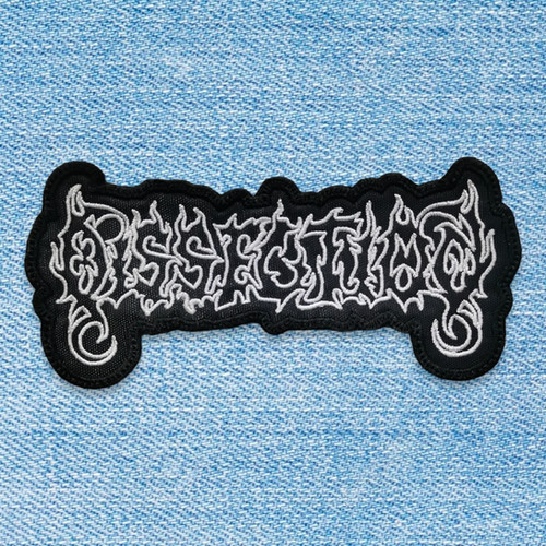 Dissection Logo Outline Embroidered Patch Black Wings