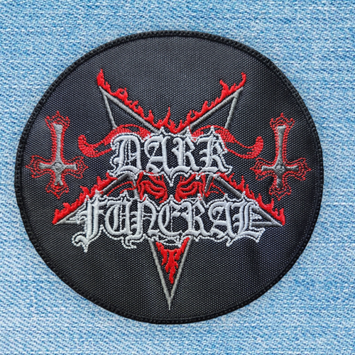 DARK FUNERAL - Logo (Round) EMBROIDERED BACK PATCH | black-wings
