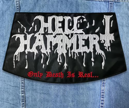 HELLHAMMER - Only Death Is Real BACK PATCH | black-wings