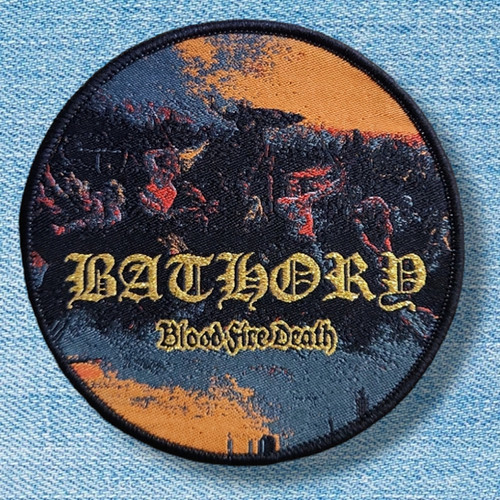 BATHORY - Blood Fire Death WOVEN PATCH | black-wings