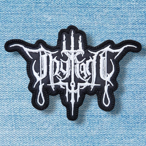 THY LIGHT - Shaped Logo EMBROIDERED PATCH | black-wings