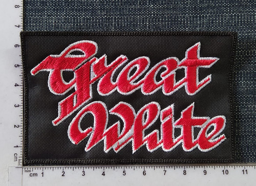 GREAT WHITE - Logo EMBROIDERED PATCH | black-wings