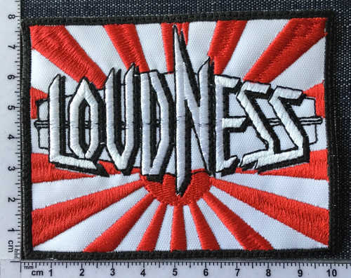 LOUDNESS - Logo Japan Flag EMBROIDERED PATCH | black-wings