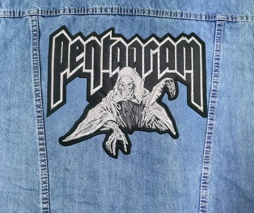 PENTAGRAM - DEATH EMBROIDERED BACK PATCH | black-wings