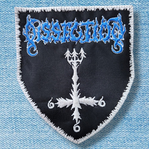 DISSECTION - Logo Shield EMBROIDERED PATCH | black-wings