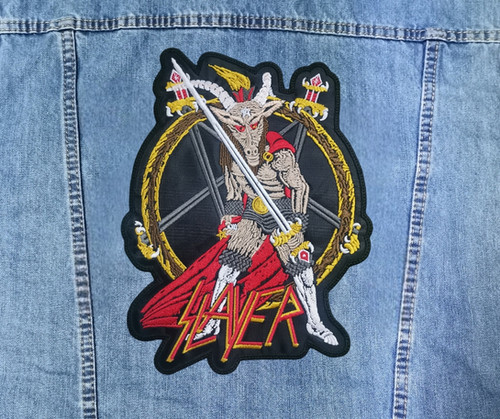 SLAYER - SHOW NO MERCY 1 EMBROIDERED BACK PATCH | black-wings