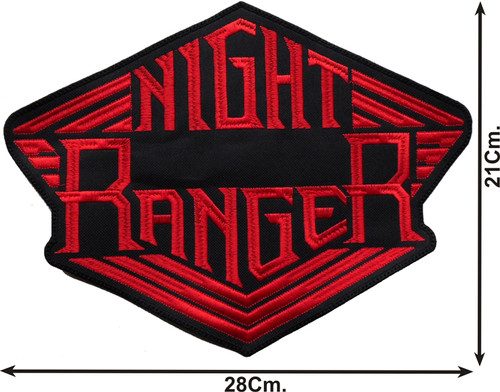 NIGHT RANGER - LOGO EMBROIDERED BACK PATCH | black-wings