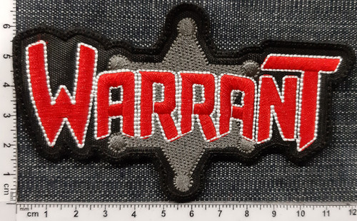 WARRANT - Logo EMBROIDERED Patch | black-wings
