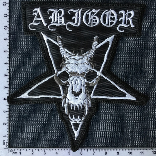 ABIGOR - SKULL SHAPED EMBROIDERED PATCH | black-wings