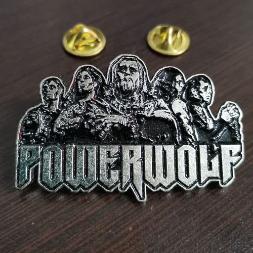 POWERWOLF - Logo + Members METAL PIN | black-wings