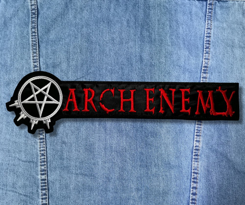 ARCH ENEMY -Logo Strip ESPALDERA BORDADA | Blackwings