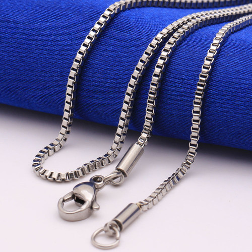 Titanium over Stainless Steel 1.5mm Box Chain | watkins-1
