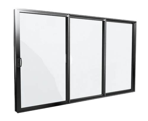 Sliding Glass Door - 3 Panel | Bustard Glass & Aluminium
