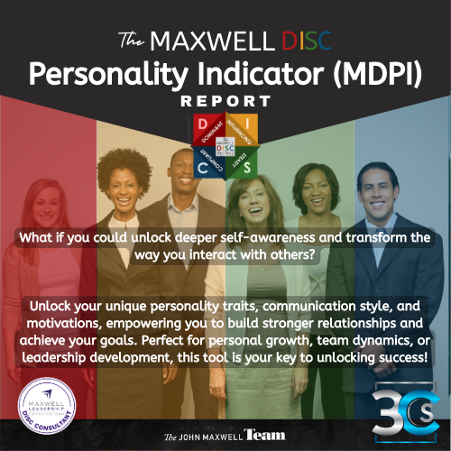 Maxwell DISC Personality Indicator (MDPI) with 30-Minute Debrief | 3C's ...