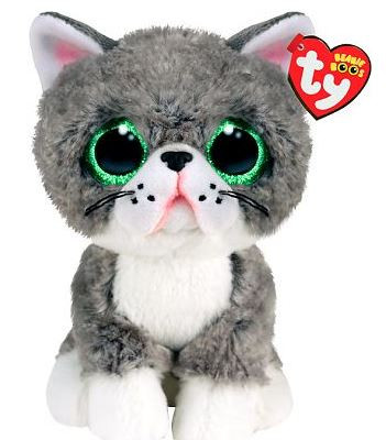 TY Beanie Boos Fergus the Grey Grumpy Cat | The Puzzle People