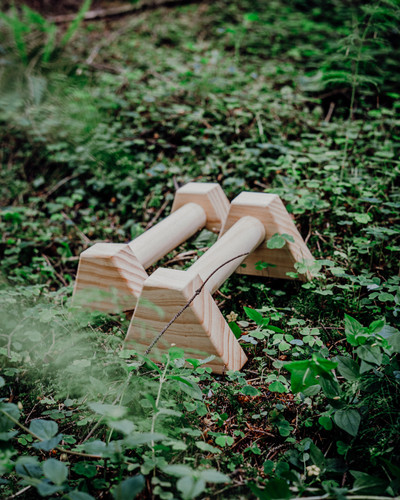 Natural Birch Wooden Parallettes 25cm | Mysite